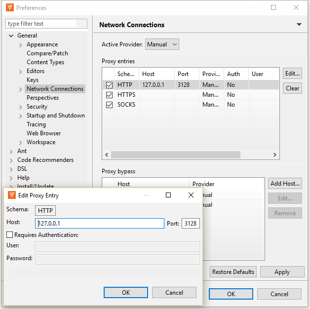 Launching Visualizer with Proxy