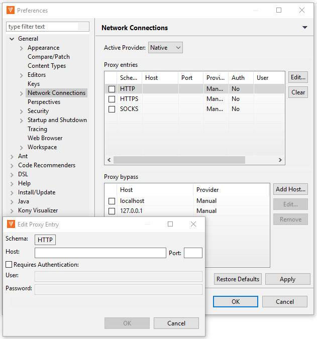 Launching Visualizer with Proxy